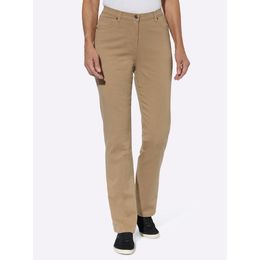 Classic Basics Damen 5-Pocket-Jeans, braun, Gr. 26, unifarben, 98% Baumwolle, 2% Elasthan, Jeans