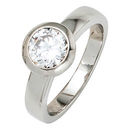 Jobo Damen Silberring, 58, Silber 925 (Sterlingsilber), silber, Silber 925 (Sterlingsilber), Fingerringe, 925 Silber mit Zirkonia