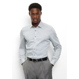 OLYMP Herren Langarmhemd "Level Five", grau, Gr. 45, Web, Obermaterial: 97% Baumwolle, 3% Elastolefin, Hemden, Businesshemd, body fit, New York