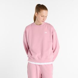 New Balance Damen Sweatshirt "Sport Essentials French Terry Crew", rosa, Gr. L, Obermaterial: 60% Baumwolle, 40% Polyester, Sweatshirts, aus