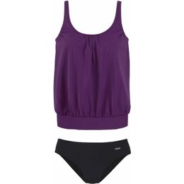 Lascana Damen Oversize-Tankini, aubergine, Gr&ouml;&szlig;e 50A/B/C/D