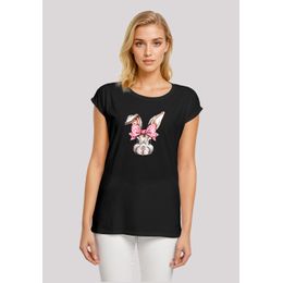 F4NT4STIC Damen T-Shirt "Niedlicher Hase mit Schleife", schwarz, Gr. 5XL, Obermaterial: 100% Baumwolle, Shirts, Premium Qualit&auml;t