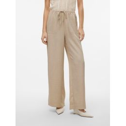 V&eacute;ro Moda VERO MODA Damen Schlupfhose "VMMELANEY HW LOOSE PANT WVN GA NOOS", gr&uuml;n, Gr. XS, meliert, Web, Obermaterial: 100% Polyester, Hosen, Kunstfaser, loose