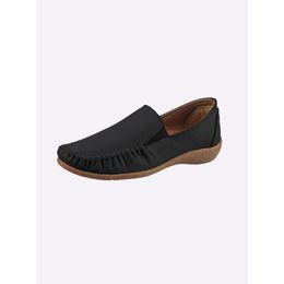 Loretta Damen Slipper, Gr. 38schwarz, Glattleder, Schuhe