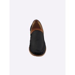 Loretta Damen Slipper, Gr. 37schwarz, Glattleder, Schuhe
