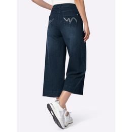Heine Damen 7/8-Jeansdunkelblau, Gr. 38, unifarben, 99% Baumwolle, 1% Elasthan, Jeans