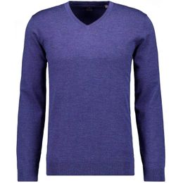 Ragman Herren Rundhalspullover, blau, Gr. XXXL, 100% Wolle, Pullover