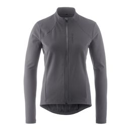 Gonso Damen Radtrikot "SITIVO TRIKOT THERM W"grau, Gr. 38, 57% Polyamid, 28% Polyester, 15% Elasthan, Trikots, Damen Fahrradtrikot langarm,