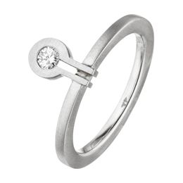 Jobo Damen Diamantring "Ring Platinring", 58, SI = kleine Einschl&uuml;sse, Diamanten Platin 950, silber, Diamanten, Platin 950, Fingerringe, 950 Platin