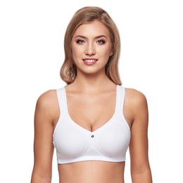 SuSa Damen B&uuml;gelloser BH "Capri", Gr. 85wei&szlig;, Obermaterial: 40% Baumwolle, 30% Elasthan, 30% Polyamid, unifarben, BHs, vorgeformte Cups, Mikrofaser,