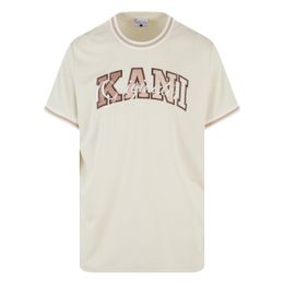 Karl Kani Herren T-Shirt "Karl Kani Herren KM242-007-1 Karl Kani Serif Originator Mesh Tee"wei&szlig;, Gr. S, 100% Baumwolle, Shirts