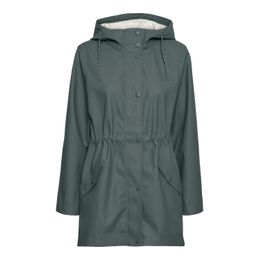 V&eacute;ro Moda VERO MODA Damen Regenjacke "VMMALOU COATED JACKET", gr&uuml;n, Gr. S, unifarben, Web, Obermaterial: 100% Polyester, Jacken, wasserabweisende Beschichtung