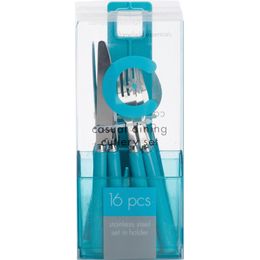 Flamefield Aqua Granite Cutlery Set Besteckset 16-teilig blau - Campingbesteck