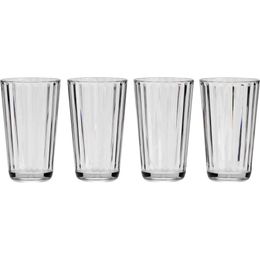 Flamefield Crystal Line Tall Tumbler Becher 4 teilig 450 ml - Becher & Tassen