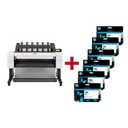 HP DesignJet T1600 Gro&szlig;formatdrucker Plotter inkusive zus&auml;tzlichem HP Tintenset 730