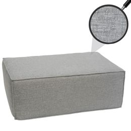 Ottomane/Zubeh&ouml;r f&uuml;r Sofa MCW-O54, Hocker Fu&szlig;ablage Recamiere Chaiselongue, Stoff/Textil 300g/m&sup2; 38x97x70cm ~ hellgrau