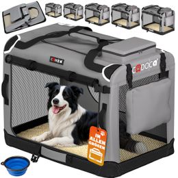 Cadoca Hundebox faltbar XL 82x58x58cm Grau