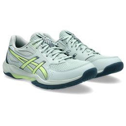 Hallenschuh asics "GEL-ROCKET 12", Herren, Gr. 46,5, lichen rock, tranquil teal, Synthetik, Schuhe Hallenschuh, besonders geeignet f&uuml;r Handball und Volleyball