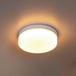 Lucide LED-Bad-Deckenlampe Biskit, wei&szlig;, &Oslash; 23 cm, Kunststoff