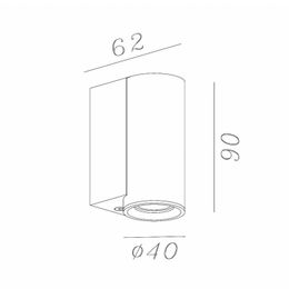 Lucide Wandstrahler Dupla, grau, H&ouml;he 9 cm, Metall