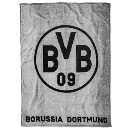 Fleecedecke BVB grau