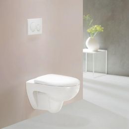 Geberit Renova Set Wand-Tiefsp&uuml;l-WC mit WC-Sitz 500801001 sp&uuml;lrandlos, wei&szlig;
