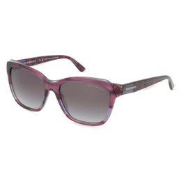 Emporio Armani EA4209 | Damen-Sonnenbrille | Fassung: Vollrand, Quadratisch, Acetat, Violett Gl&auml;nzend | Glasfarbe: Grau Verlaufend