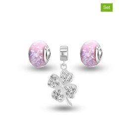 CHARM'S 3tlg. Set: Silber-Beads und Anh&auml;nger - 72% | Schmuck