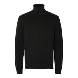 Selected Homme Rollkragen-Pullover "Kris" in Schwarz - 50% | Gr&ouml;&szlig;e M | Herren-plussize