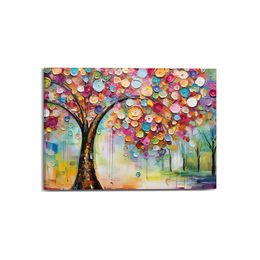 Orangewallz Leinwanddruck "Painted Colour Tree" - 51% | Gr&ouml;&szlig;e 50x70 cm | Wanddekoration