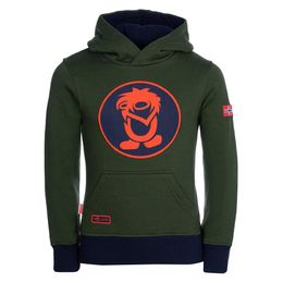 Trollkids Hoodie "Troll" in Khaki - 39% | Gr&ouml;&szlig;e 152 | Kinder-sweatshirts-jacken