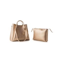 Lucky Bees Schultertasche in Beige - (B)36 x (H)33 x (T)12 cm - 70% | Damen-taschen