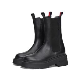 Tommy Hilfiger Shoes Leder-Chelsea-Boots in Schwarz - 57% | Gr&ouml;&szlig;e 36 | Stiefeletten