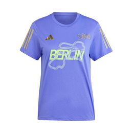 Adidas Funktionsshirt "BER24 Finisher" in Blau/ Lila - 45% | Gr&ouml;&szlig;e M | Damen-outdoor-tops-shirts