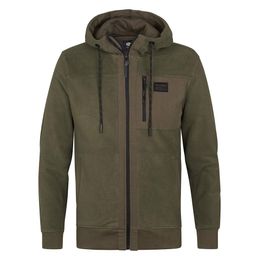 PETROL INDUSTRIES Sweatjacke in Khaki - 57% | Gr&ouml;&szlig;e XL | Herren-sweatshirts-jacken