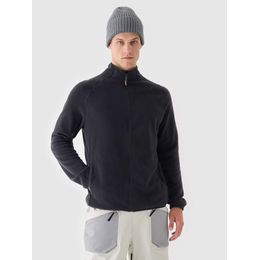 4F Fleecejacke in Schwarz - 48% | Gr&ouml;&szlig;e S | Herren-pullover-sport