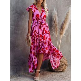 Milan Kiss Kleid in Pink/ Rot - 66% | Gr&ouml;&szlig;e XL | Damen-kleider