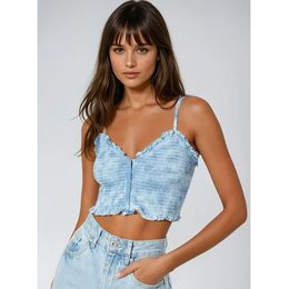 WEEKDAY Top in Hellblau - 43% | Gr&ouml;&szlig;e L | Damen-tops