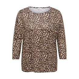 Only Carmakoma Bluse in Hellbraun - 32% | Gr&ouml;&szlig;e M-46/48 | Damen-blusen