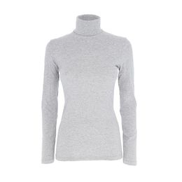 COTONELLA Longsleeve in Grau - 54% | Gr&ouml;&szlig;e S | Damen-tops