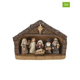 WellHome 7tlg. Krippenfiguren-Set in Braun - 10% | Dekofiguren