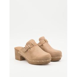 Belucci Clogs in Beige - 57% | Gr&ouml;&szlig;e 39 | Damen-pantoletten