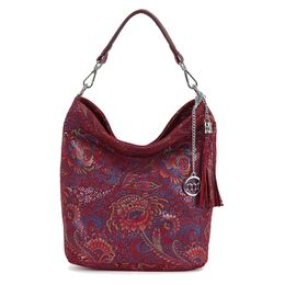 Mia Tomazzi Leder-Schultertasche "Benaco" in Bordeaux - (B)28 x (H)31 x (T)15 cm - 75% | Damen-taschen