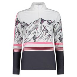 CMP Funktionsshirt in Wei&szlig;/ Anthrazit - 58% | Gr&ouml;&szlig;e 46 | Damen-outdoor-tops-shirts