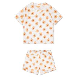 Swim Essentials 2tlg. Outfit ''Floral Love'' in Wei&szlig;/ Orange - 54% | Gr&ouml;&szlig;e 122/128 | Babyoveralls