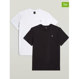G-Star Raw G-Star 2er-Set: Shirts in Wei&szlig;/ Schwarz - 41% | Gr&ouml;&szlig;e XL | Herren-plussize