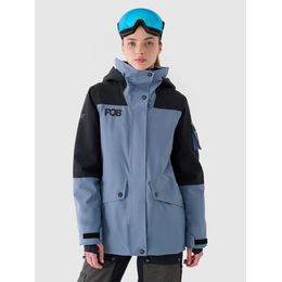 4F Ski-/ Snowboardjacke in Blau/ Schwarz - 59% | Gr&ouml;&szlig;e L | Damen-outdoorjacken