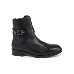 Tommy Hilfiger Shoes Leder-Boots in Schwarz - 43% | Gr&ouml;&szlig;e 39 | Damen-stiefel