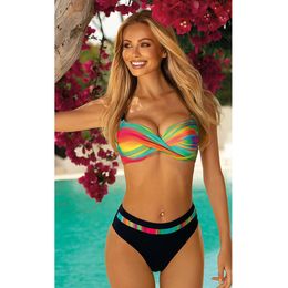 Verano Bikini "Eva" in Schwarz/ Bunt - 29% | Gr&ouml;&szlig;e 38 | Damen-bademode
