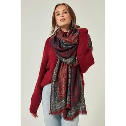 Lucky Bees Schal in Rot/ Dunkelblau - (L)180 x (B)90 cm - 54% | Damen-schals-tuecher